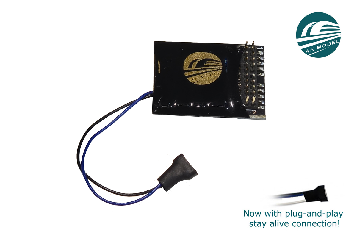 AE Models PLuX-22 6 Function Decoder With Stay Alive Socket AED-P22D.6 | Roads And Rails