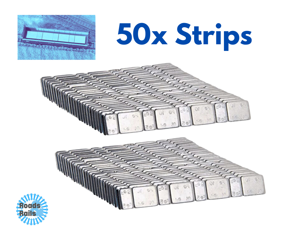 50 Strips Of Model Railway Weights | Roads And Rails